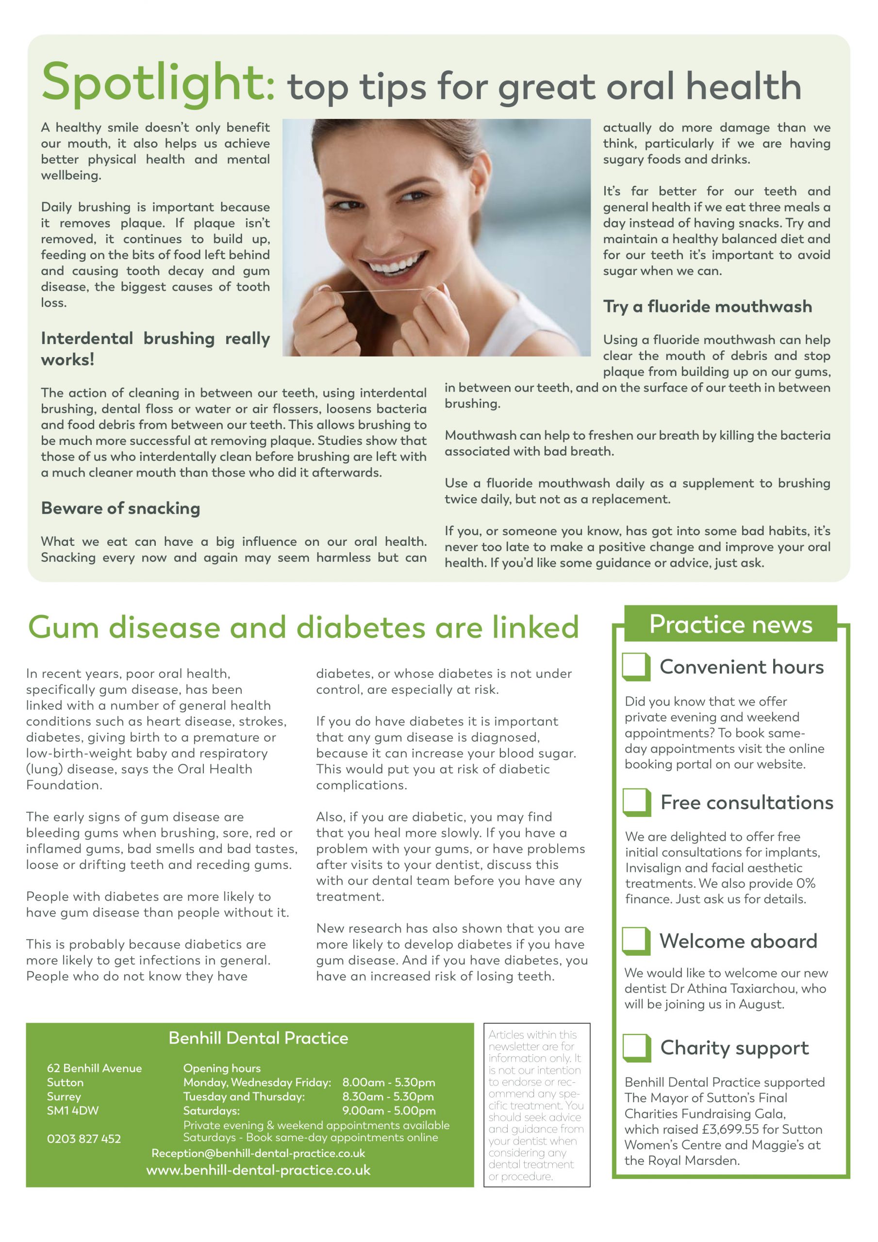 Benhill Dental Practice Summer Newsletter 2023 | Dental Blog - Benhill ...
